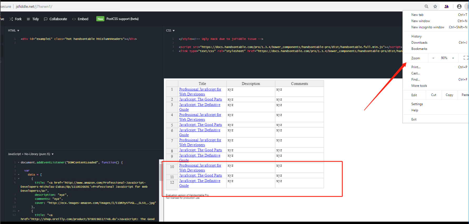 [GH #4767] Row header alignment issue when broswer zoom in - Questions - Handsontable Forum